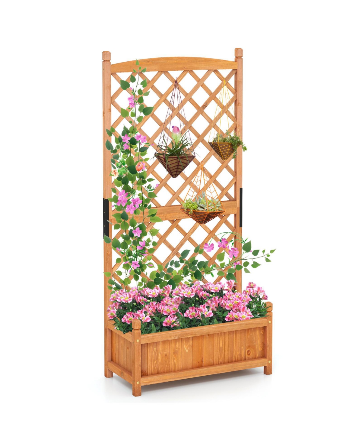 Click here for Gymax 60 Tall Raised Garden Bed w/ Diamond Lattice... prices
