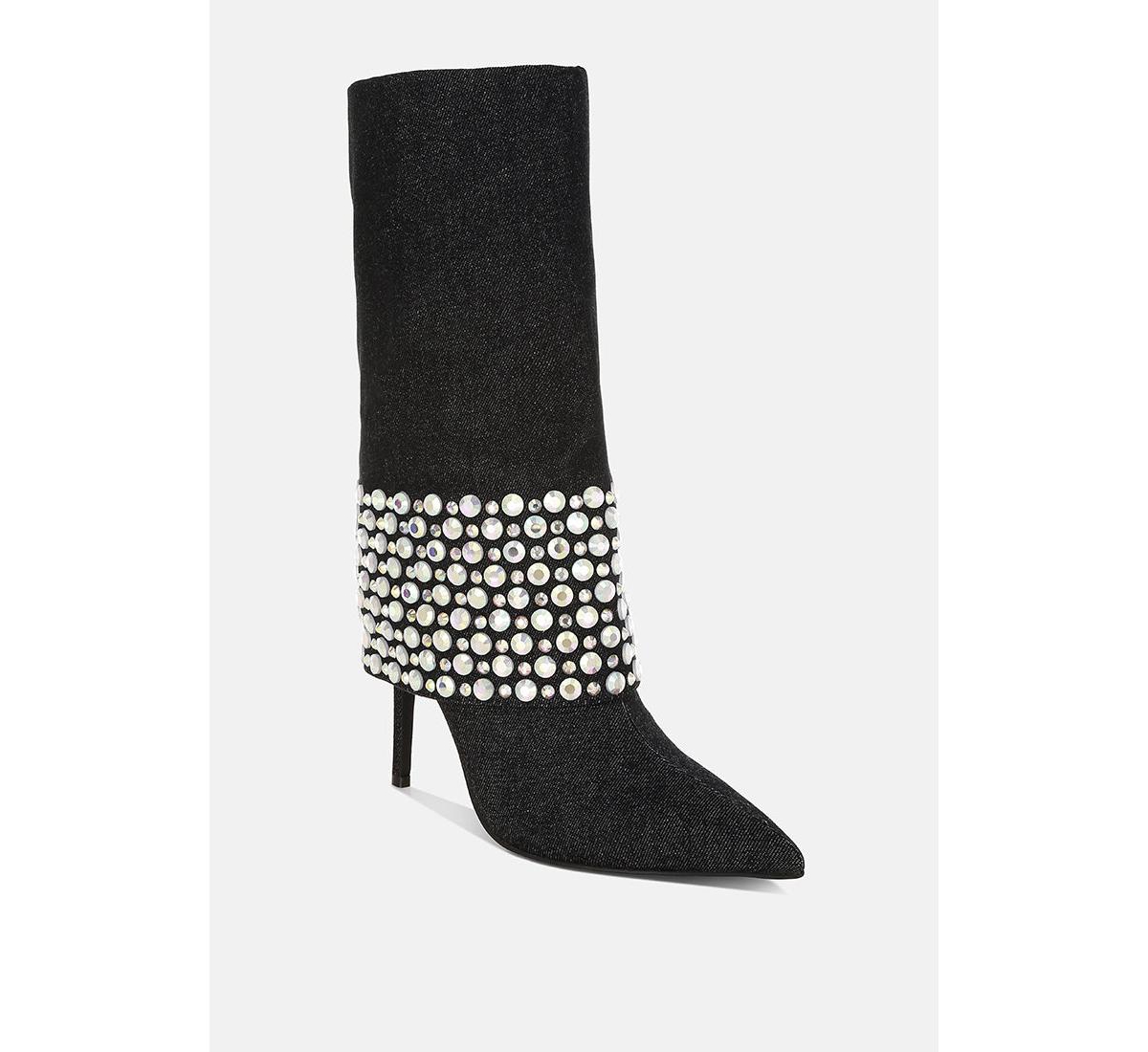 Click here for Basso Party Diamante Studded Stiletto Boots Women... prices