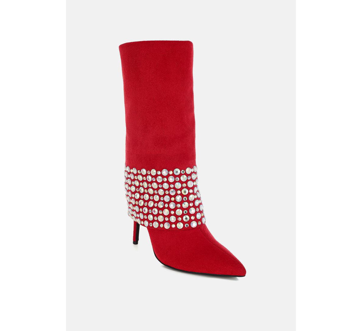 Click here for Basso Party Diamante Studded Stiletto Boots Women... prices
