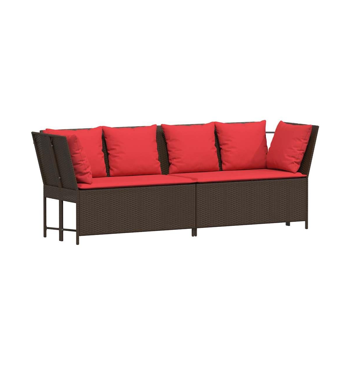 Click here for Patio Sofa Brown and Red - Brown red prices