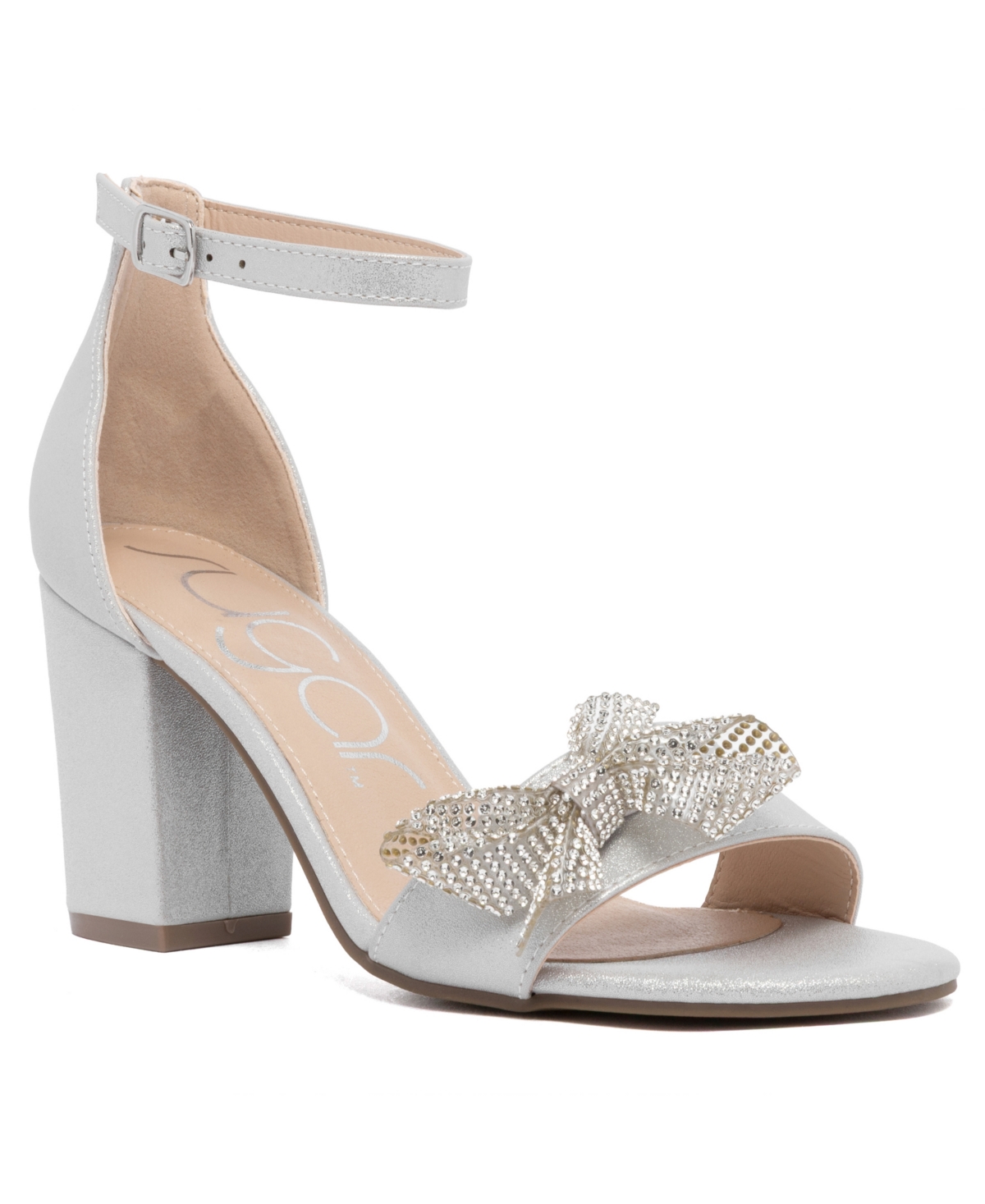 Click here for Sugar Womens Macayla Bow Detail Dress Sandal - Sil... prices