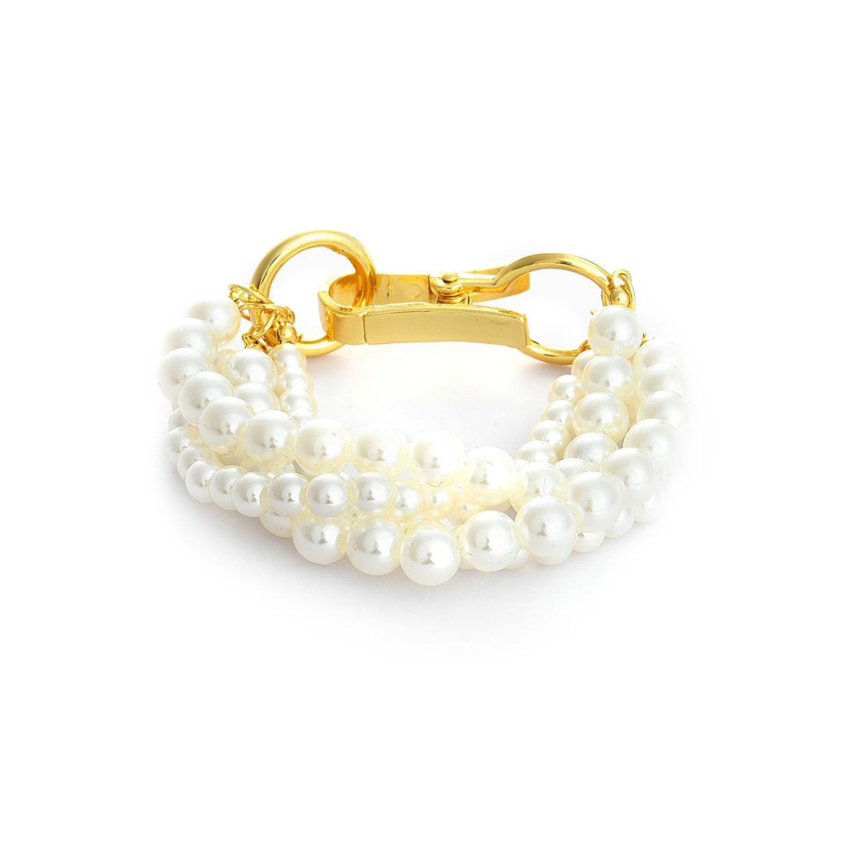 Click here for Sohi Womens White Pearl Strand Bracelet - White prices