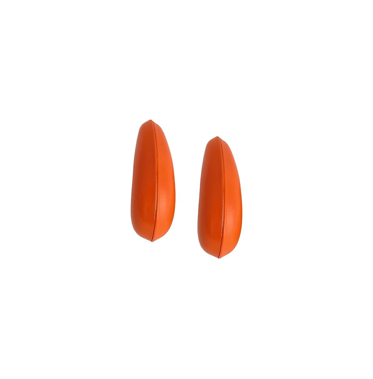 Click here for Sohi Womens The Semi-Fold Hoop Earrings - Orange prices