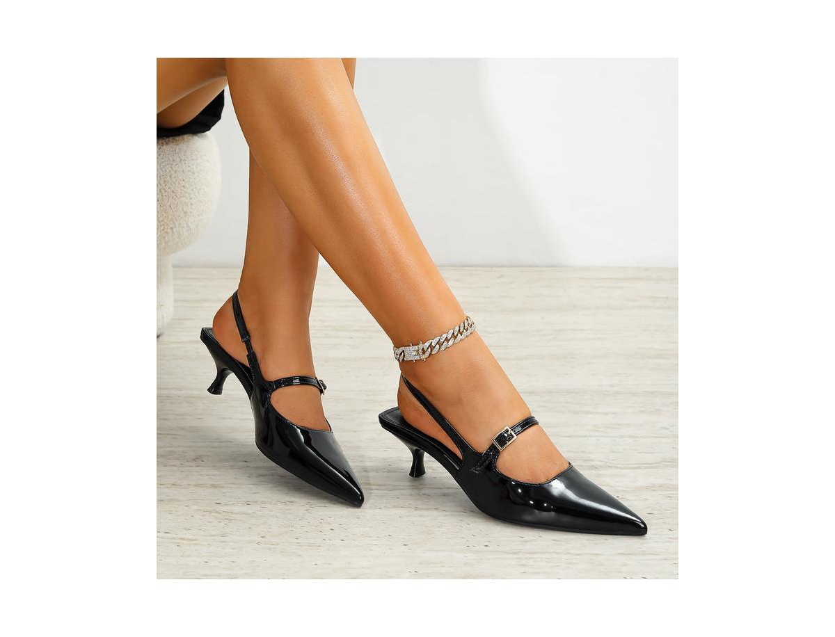 Click here for Corrie Slingback Kitten Heels - Black prices