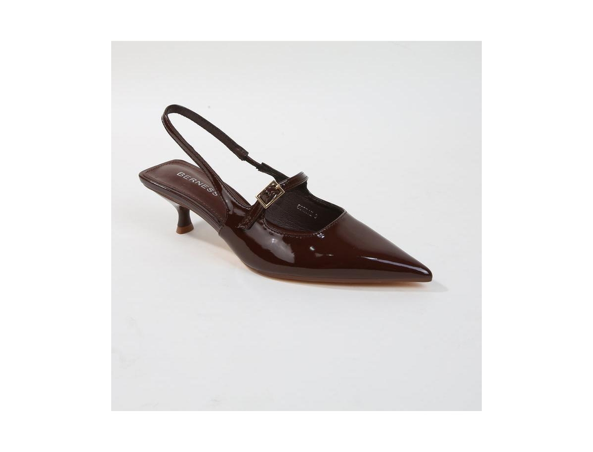 Click here for Corrie Slingback Kitten Heels - Brown prices