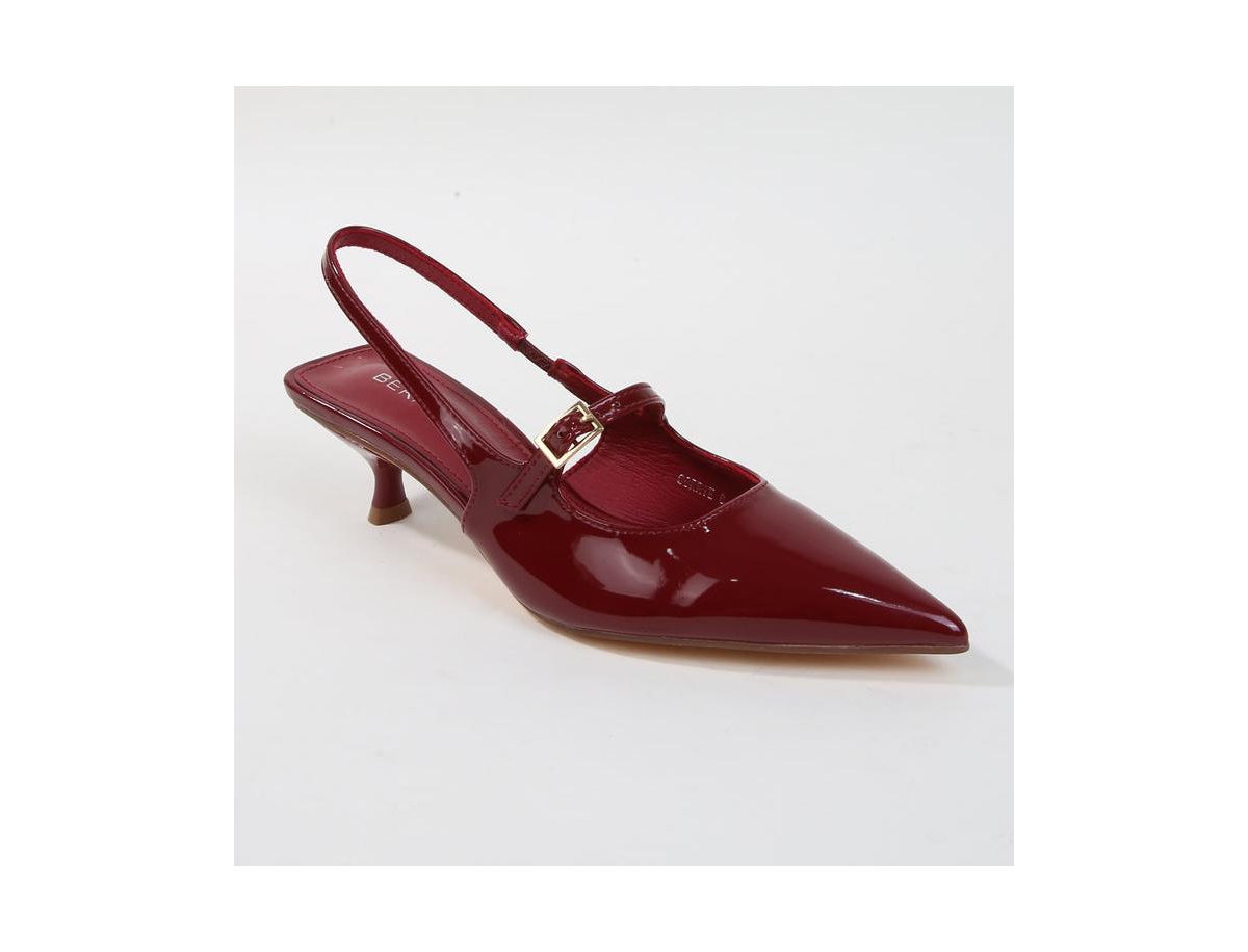 Click here for Corrie Slingback Kitten Heels - Burgundy prices