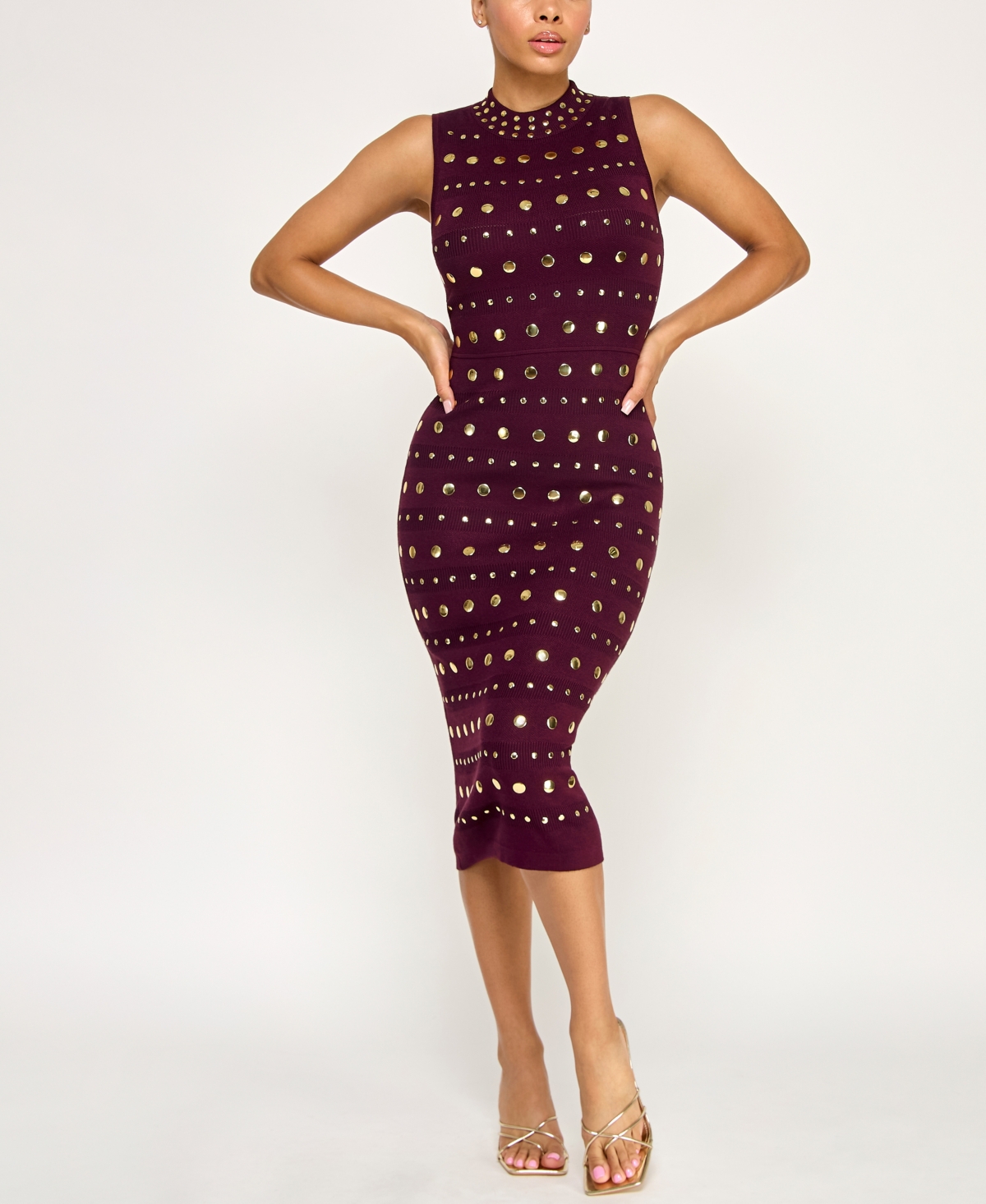 Click here for Invitee Juniors Mock Neck Studded Sweater Dress -... prices