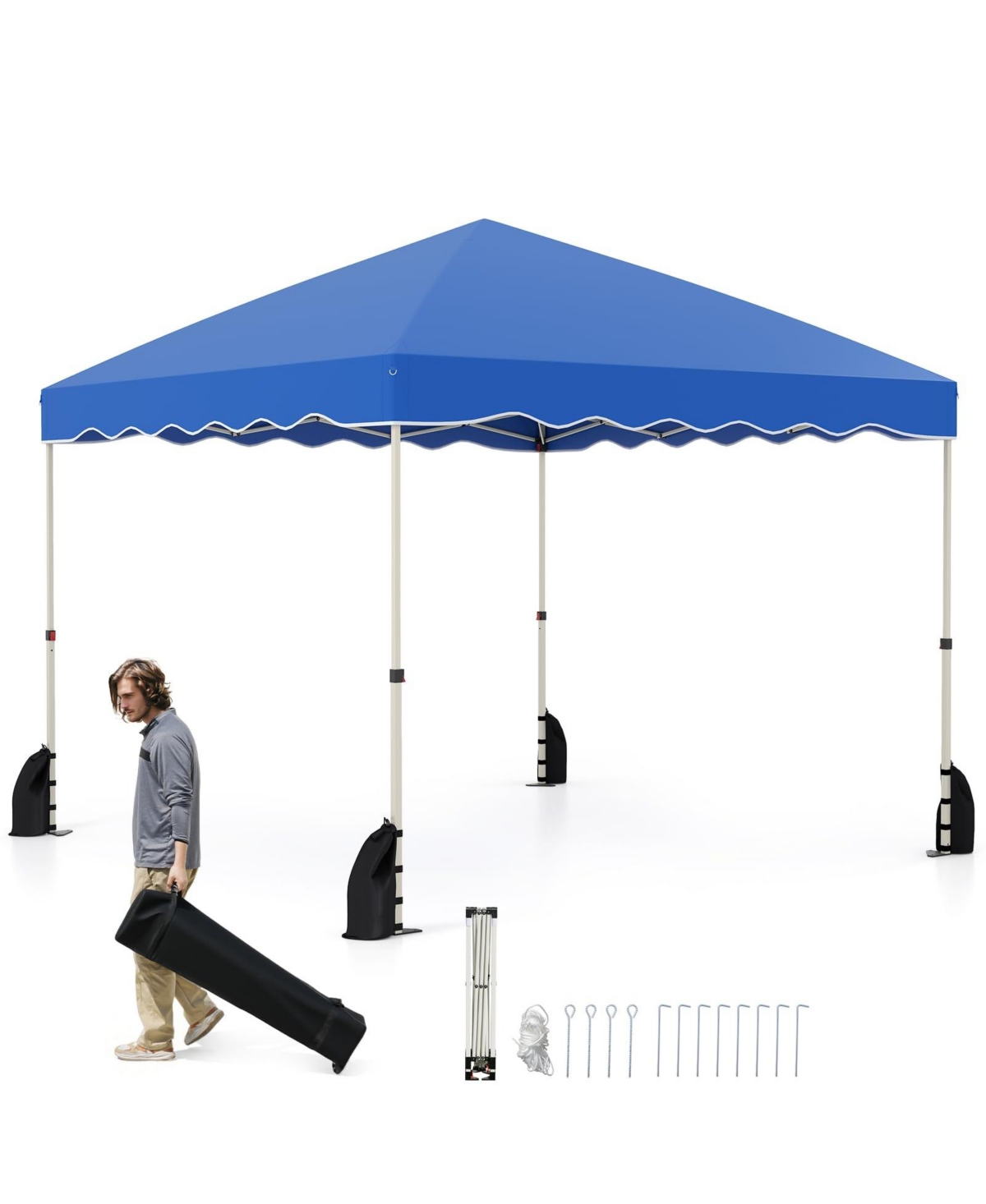 Click here for Foldable 10 X 10 Feet Pop up Canopy Tent with Whee... prices