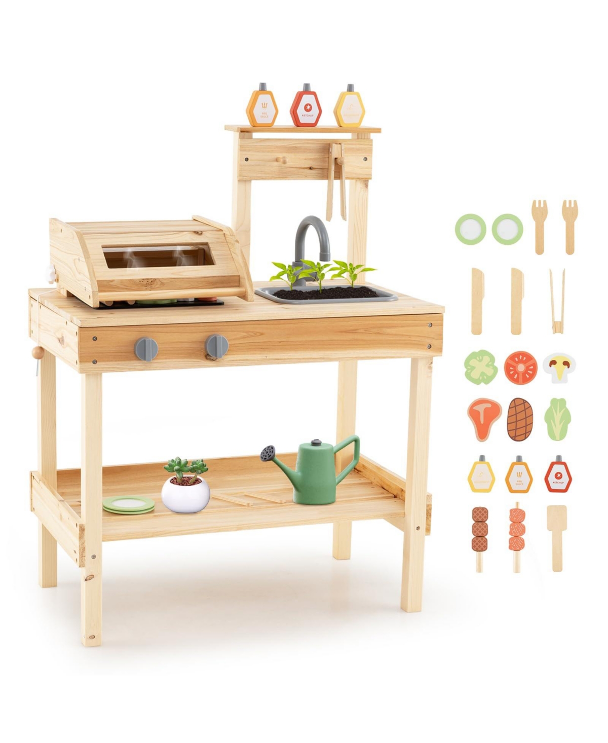 Click here for Wooden Barbecue Grill Playset with Play Food and O... prices