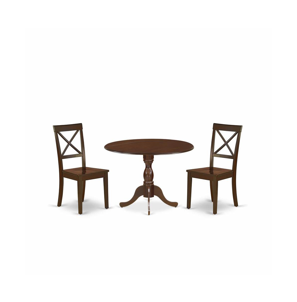 Click here for East West Furniture 3 Piece Wooden Dining Table Se... prices