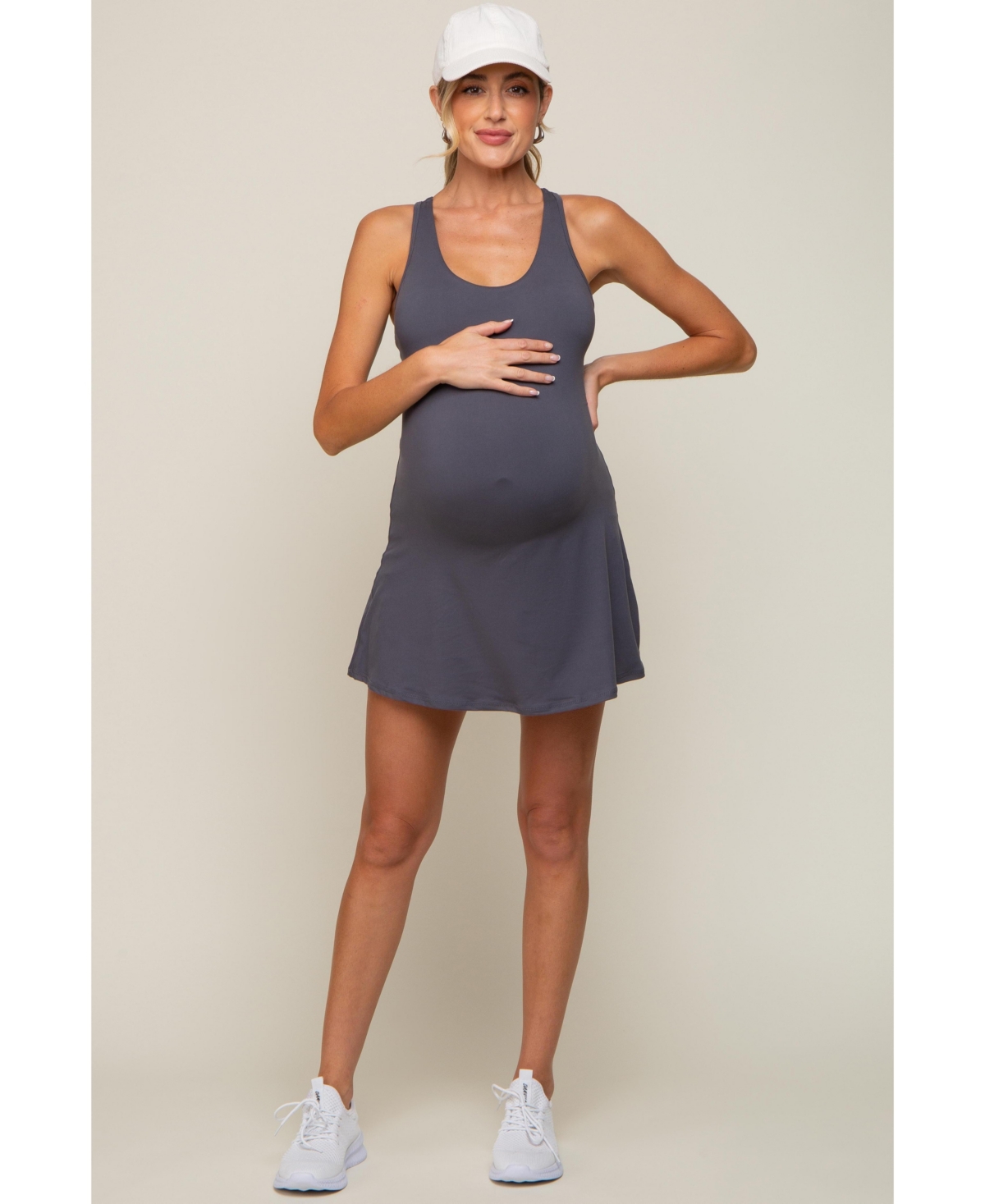 Click here for Pinkblush Maternity Grey Tennis Racerback Romper D... prices