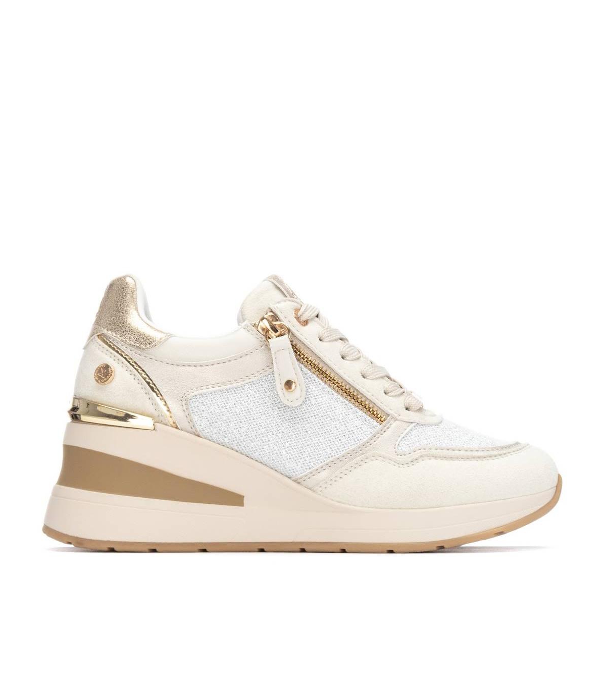 Click here for Xti Womens Side Zipper Wedge Sneakers By Xti - Bei... prices