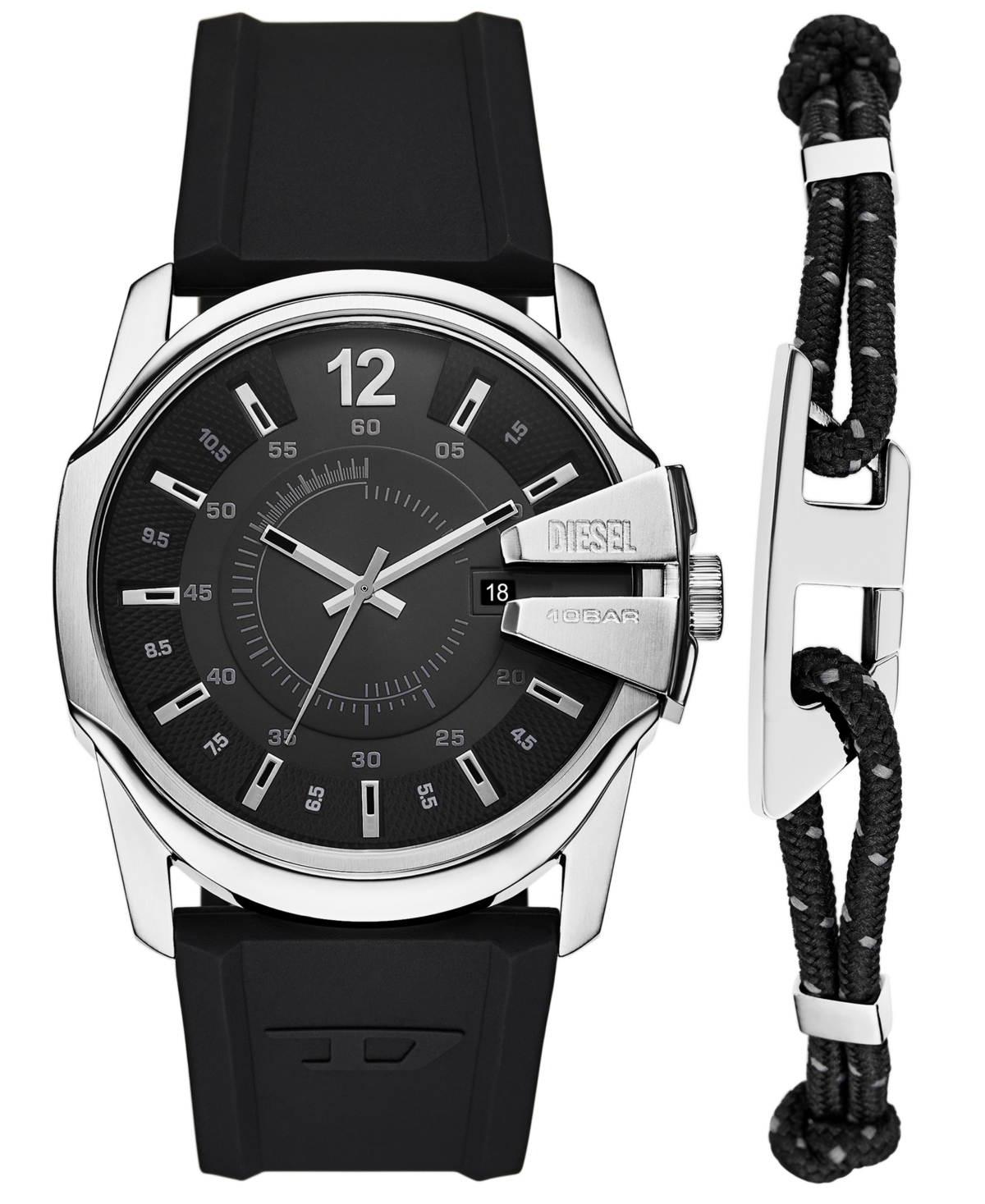 Click here for Diesel Mens Master Chief Quartz Three-Hand Date Bl... prices