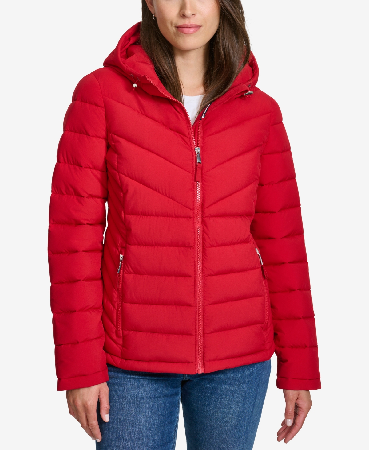 Click here for Tommy Hilfiger Womens Long Sleeves Hooded Puffer J... prices