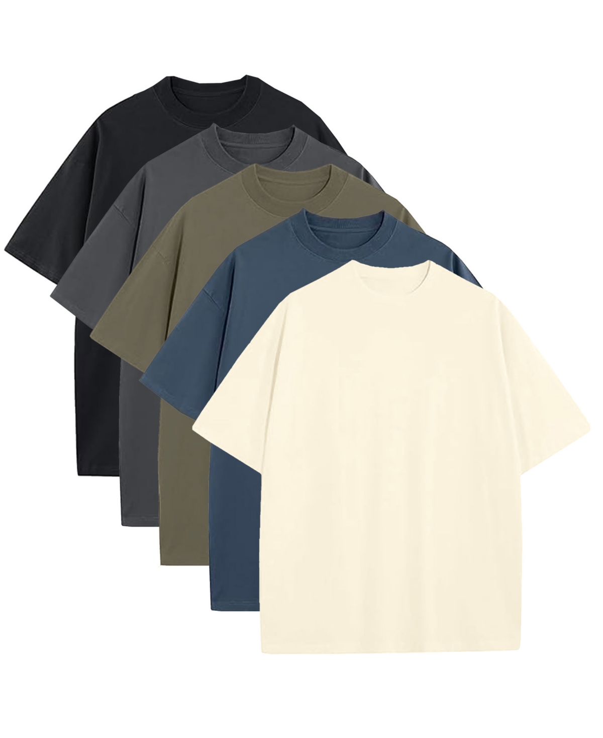 Click here for Blu Rock Mens 5-Pack Oversized Crewneck T-Shirt -... prices