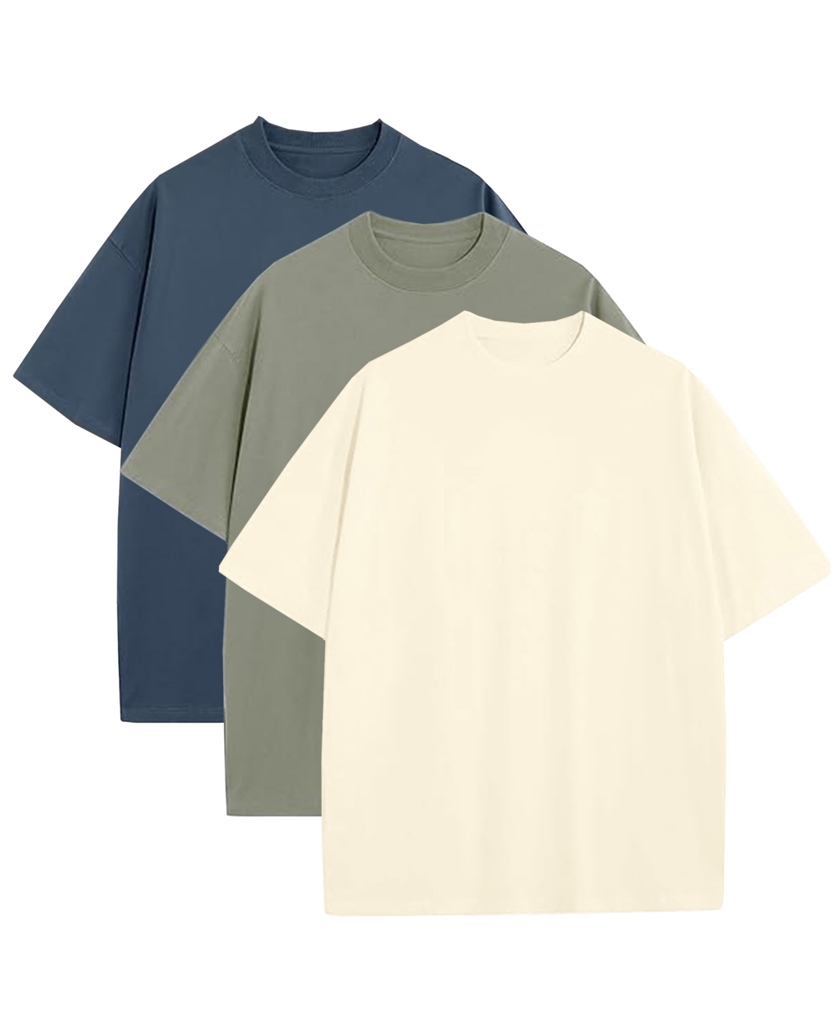 Click here for Blu Rock Mens 3-Pack Oversized Crewneck T-Shirt -... prices