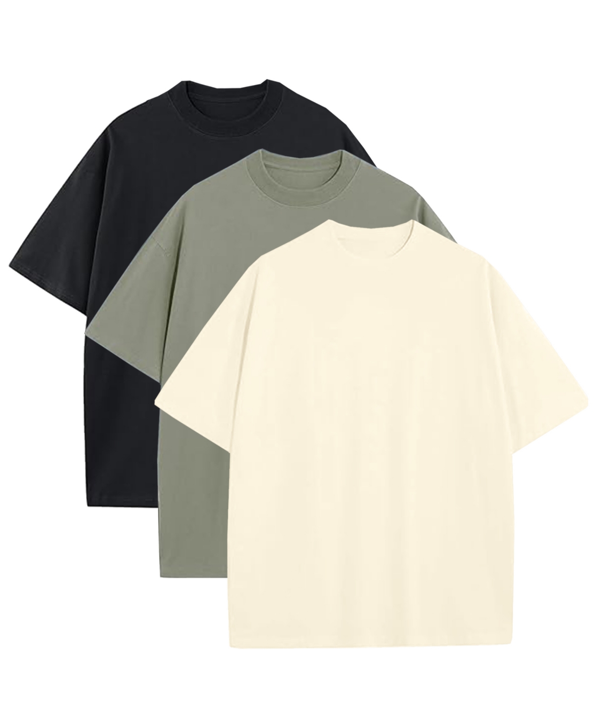 Click here for Blu Rock Mens 3-Pack Oversized Crewneck T-Shirt -... prices