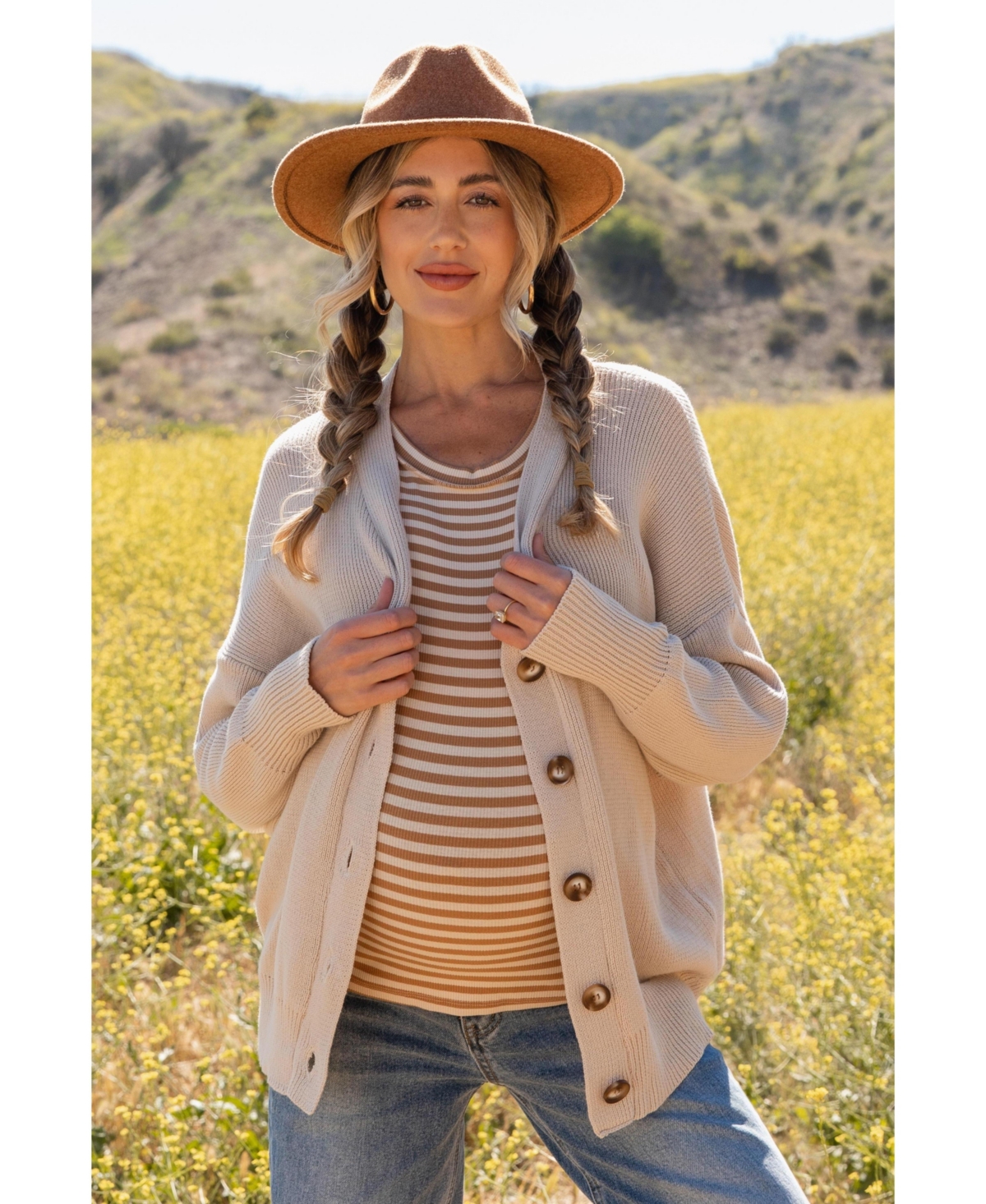 Click here for Pinkblush Maternity Beige Basic Ribbed Cardigan Sw... prices