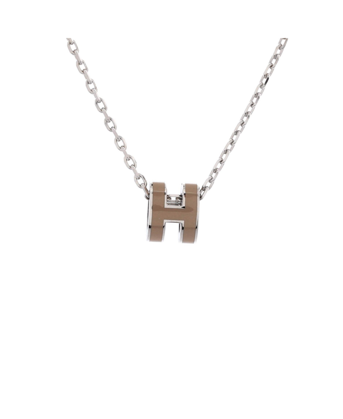 Click here for Pre-Owned Hermes Pop H Pendant Chain Necklace - En... prices