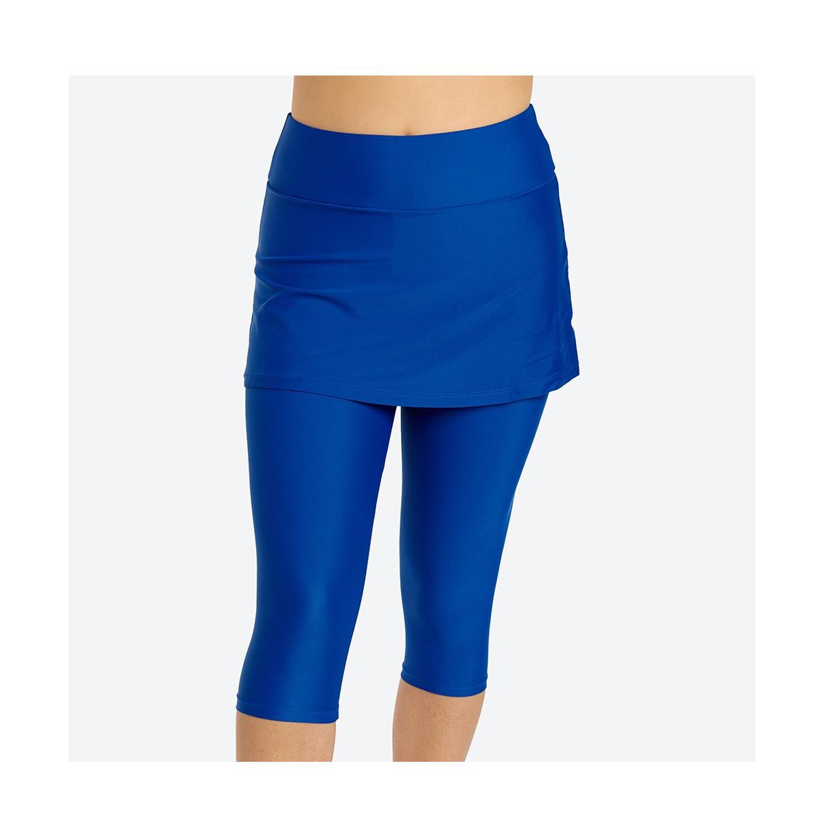 Click here for Calypsa Womens Skirted Swim Capris - Marine prices