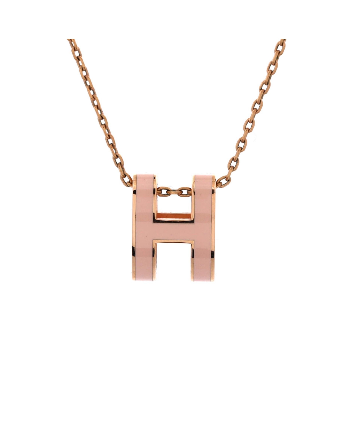 Click here for Pre-Owned Hermes Pop H Pendant Chain Necklace - En... prices