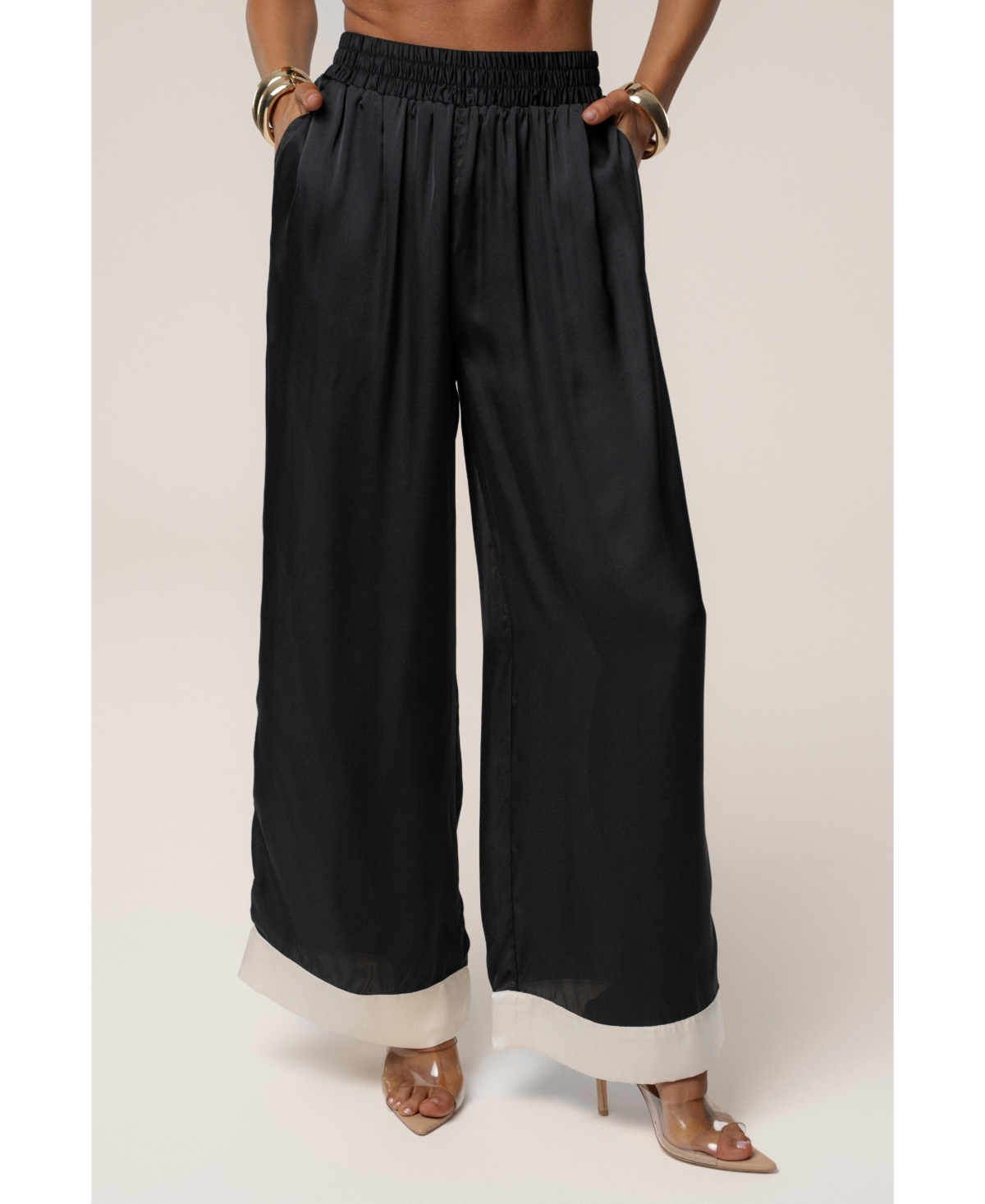Click here for Jluxlabel Womens Jet Set Wide Leg Pants - Black prices