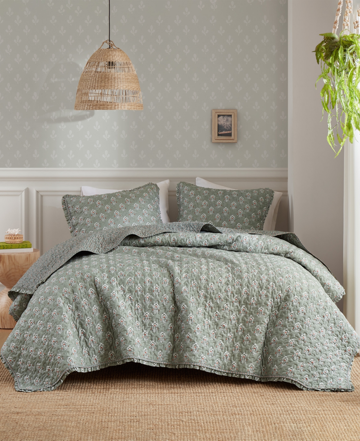 Click here for Madison Park Linwood Ruffle Printed 3-Pc. Quilt Se... prices
