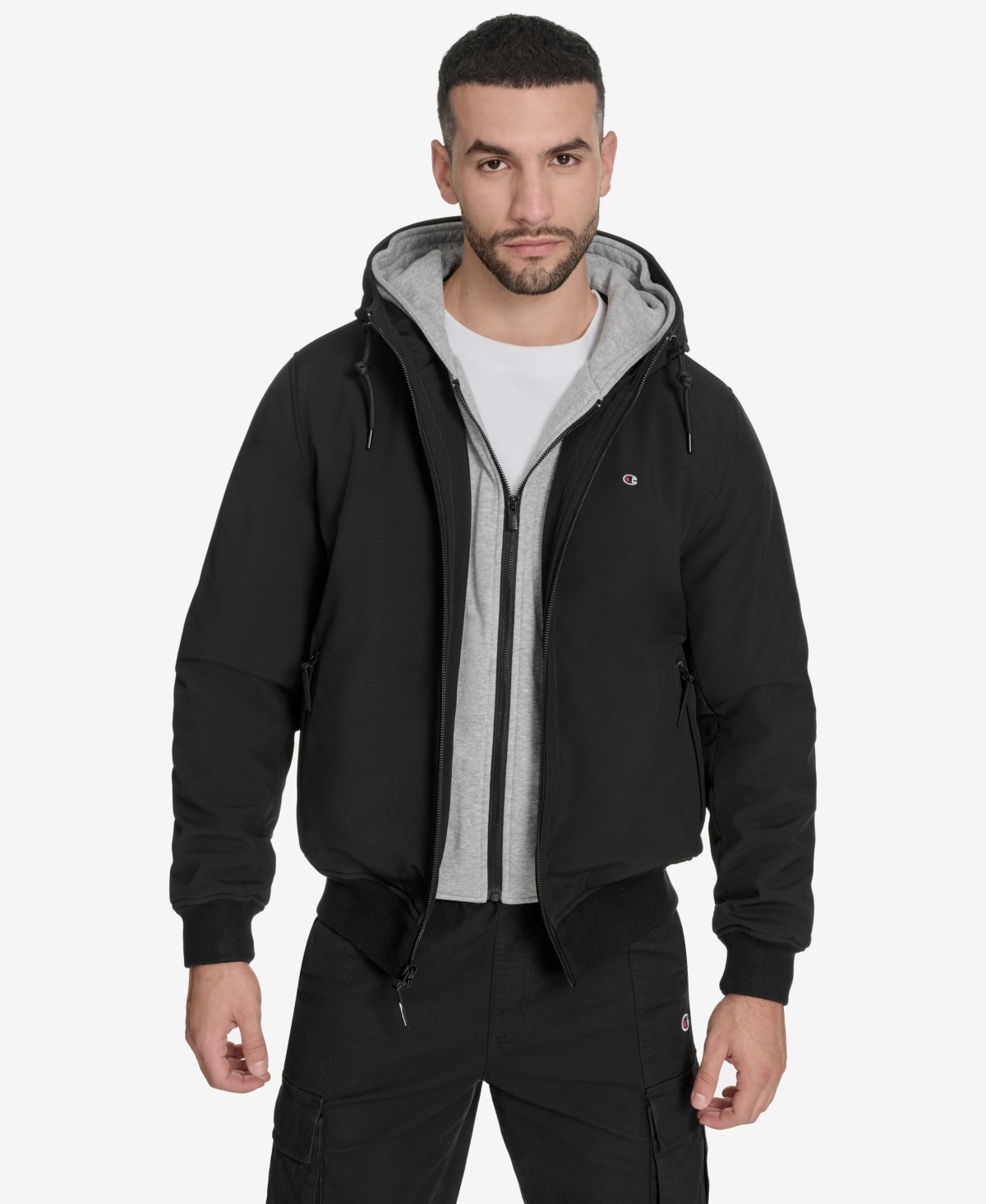 Click here for Champion Mens Softshell Bomber Jacket - Black prices