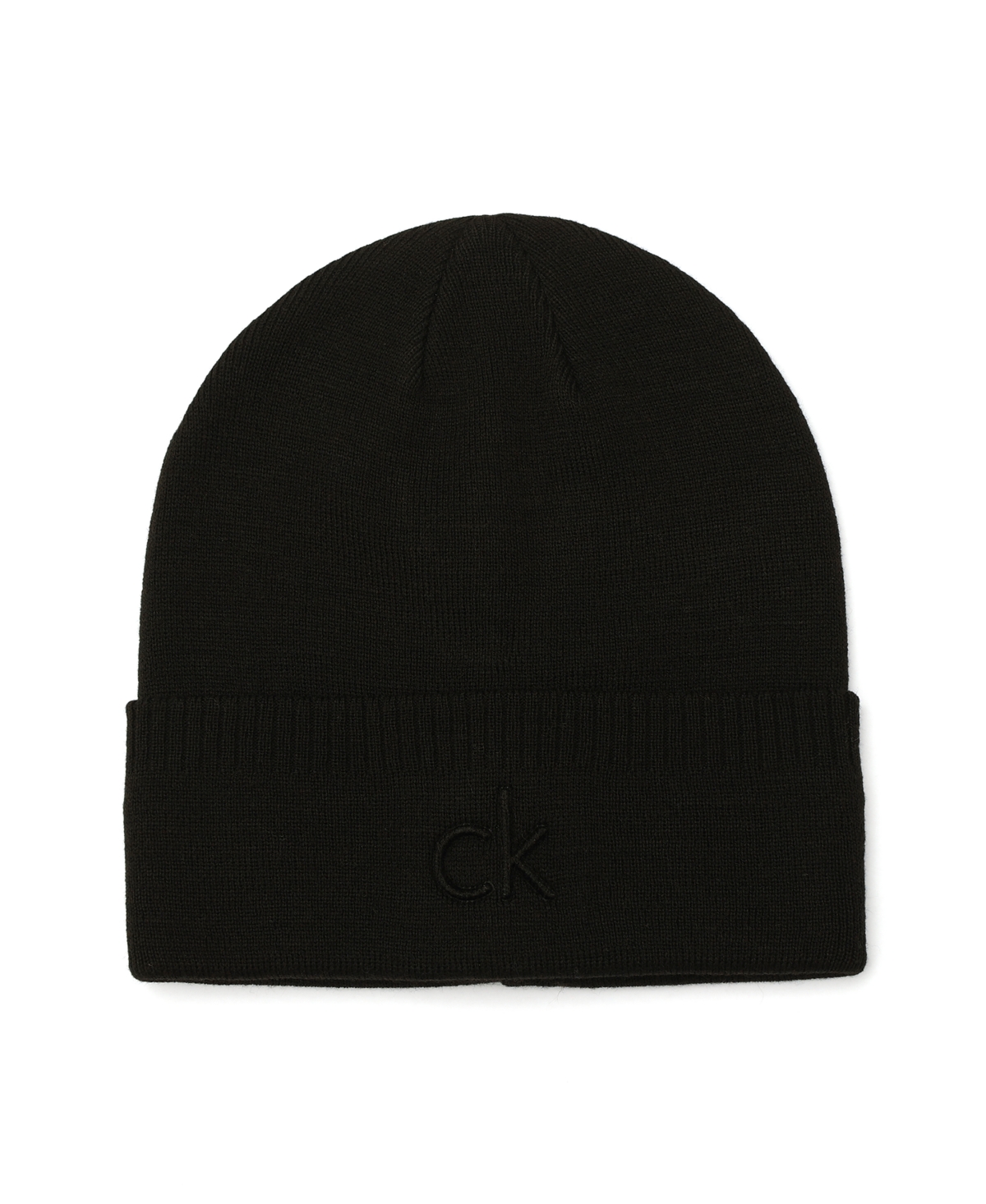 Click here for Calvin Klein Mens Embossed Logo Cuff Hat - Black prices