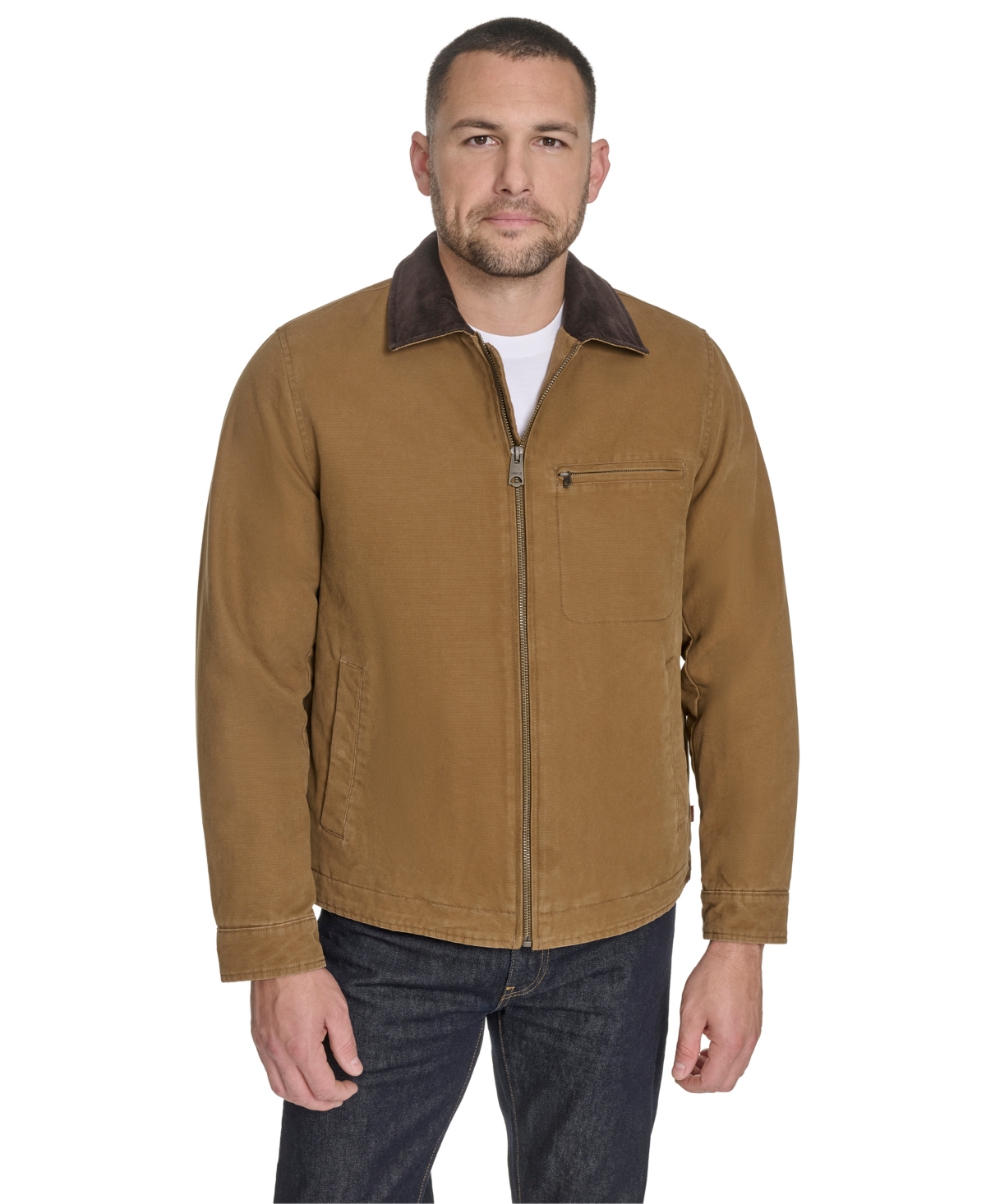Levis Mens Cotton Canvas Depot Jacket - Worker Brown