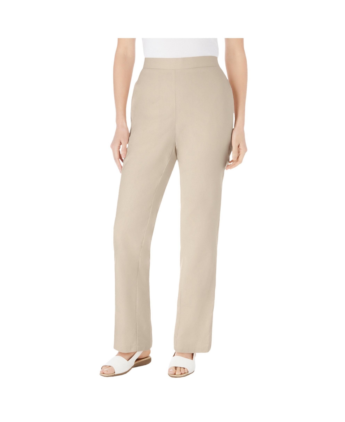 Click here for Woman Within Womens Within Tall Straight Leg Linen... prices