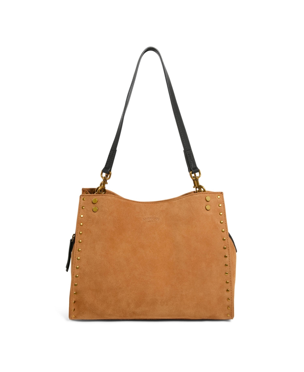 Click here for Lenox Studded Triple Entry Satchel - Cafe Latte Su... prices