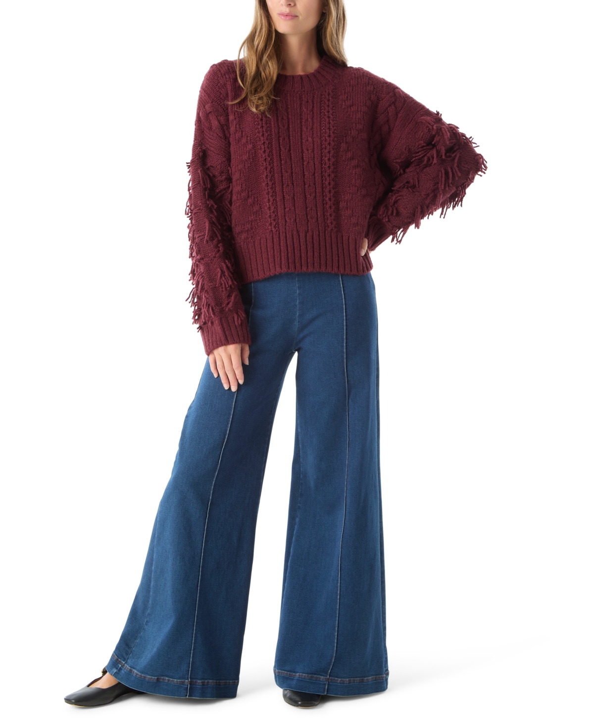Click here for Dee Ocleppo Womens Cassia Cable Sweater - Wine prices