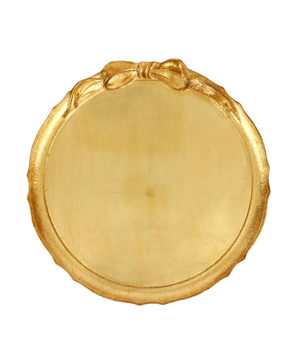 Click here for Vietri Florentine Wooden Accessories Bow Round Tra... prices