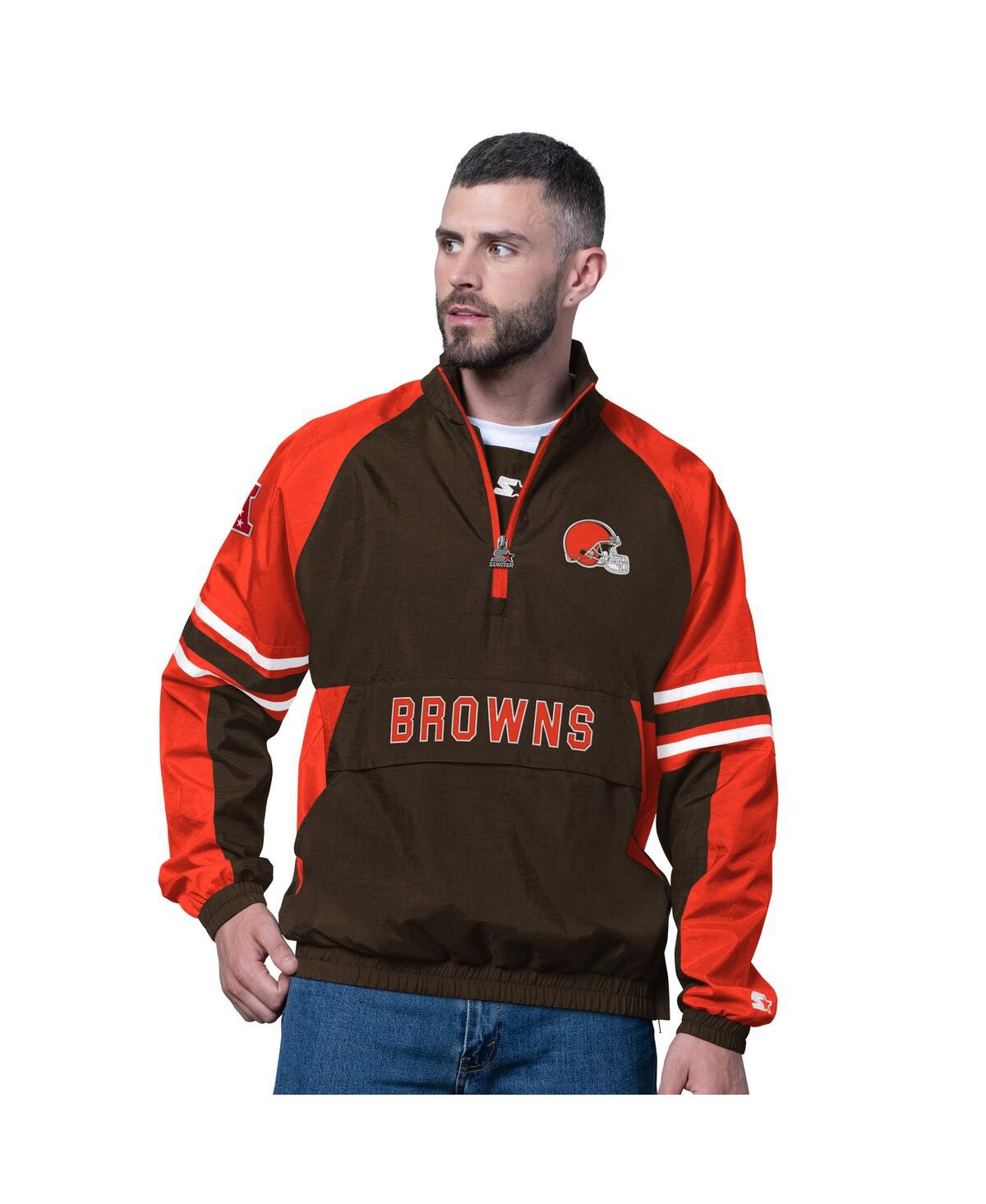 Click here for Starter Mens Brown Cleveland Browns Prospect Half-... prices