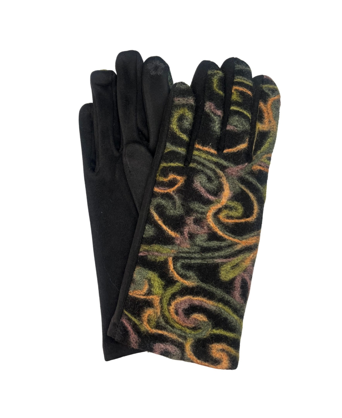 Click here for Marcus Adler Swirl Yarn Print Glove - Rust prices