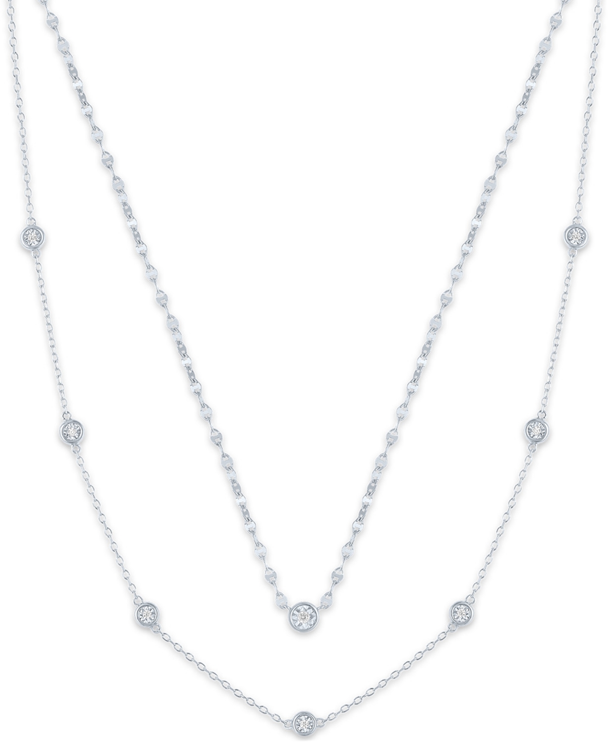 Click here for Macys 2-Pc. Diamond Necklace Set (1/6 ct. t.w.) in... prices
