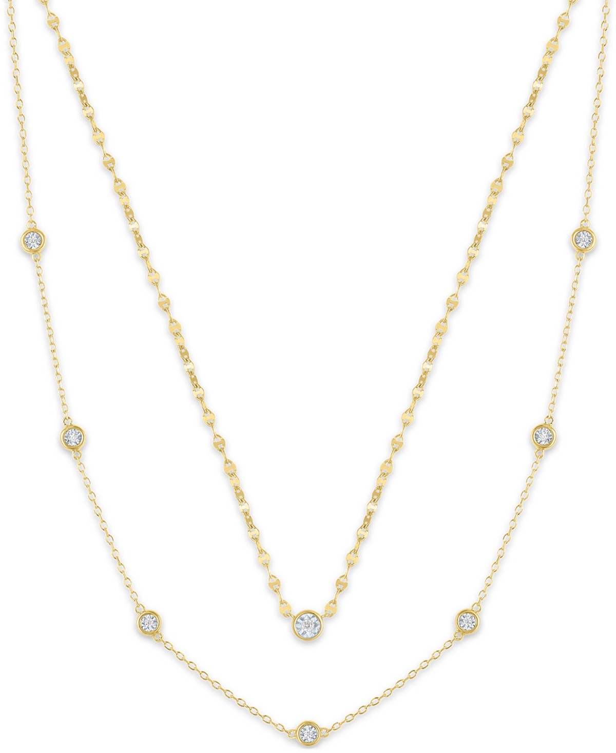 Click here for Macys 2-Pc. Diamond Necklace Set (1/6 ct. t.w.) in... prices