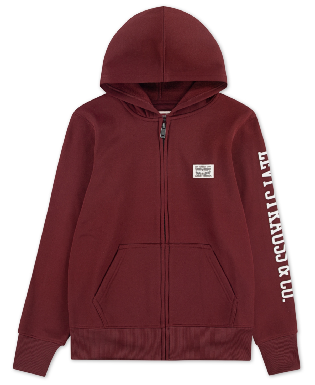 Click here for Levis Boys 8-20 Full Zip Hooded Sweatshirt - Maroo... prices