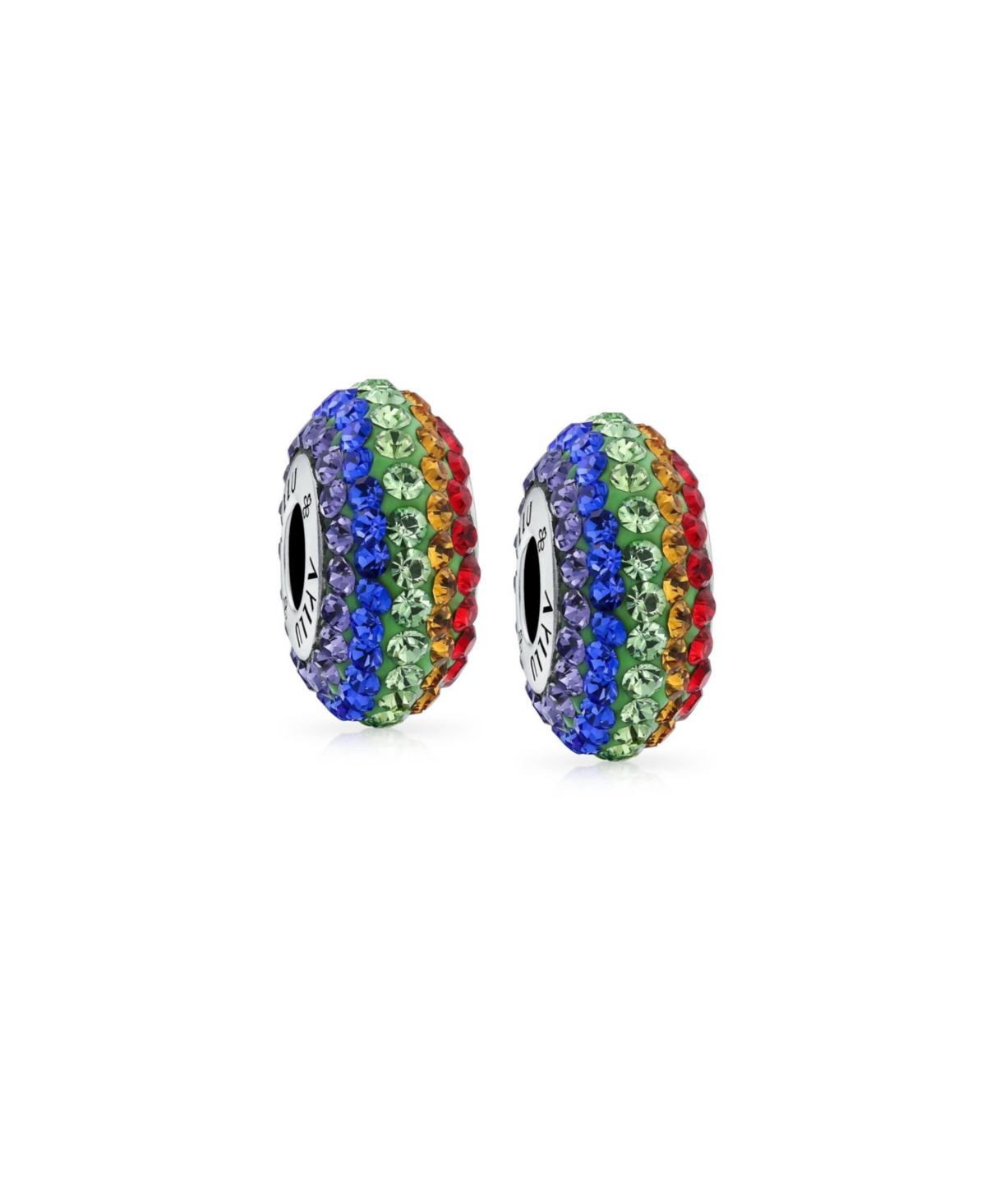 Click here for Bling Jewelry Set of 2 Colorful Crystal Bead Charm... prices