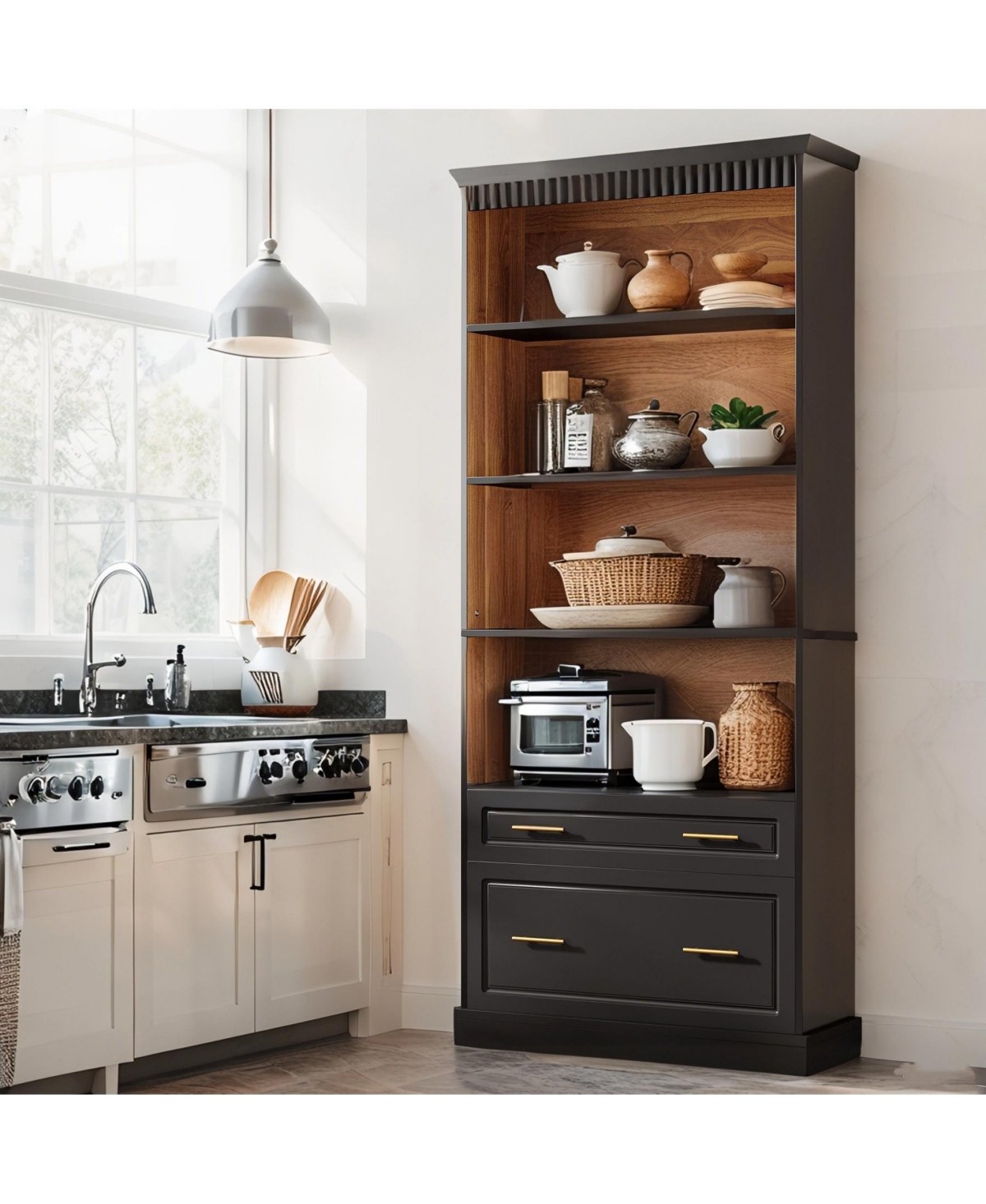 Click here for Tribesigns 5-Shelf Kitchen Pantry Cabinet with Dra... prices