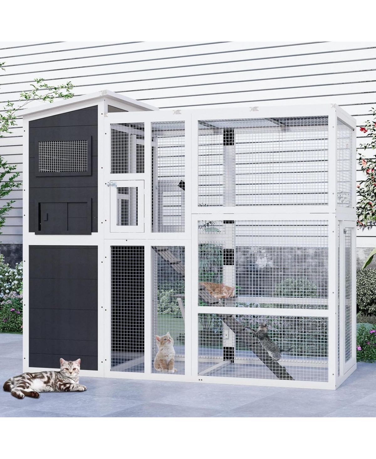 Click here for Aecojoy Large 4 Tiers Catio Outdoor Cat Enclosure... prices