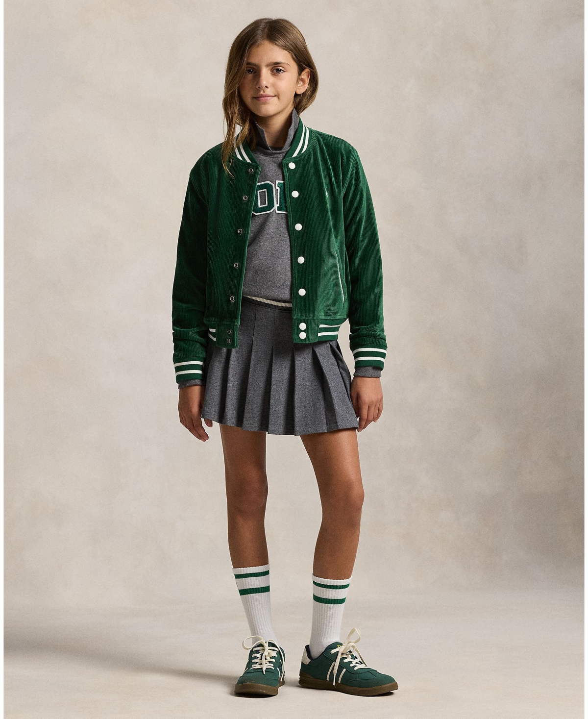 Click here for Polo Ralph Lauren Girls 7-16 Pleated Embroidered S... prices