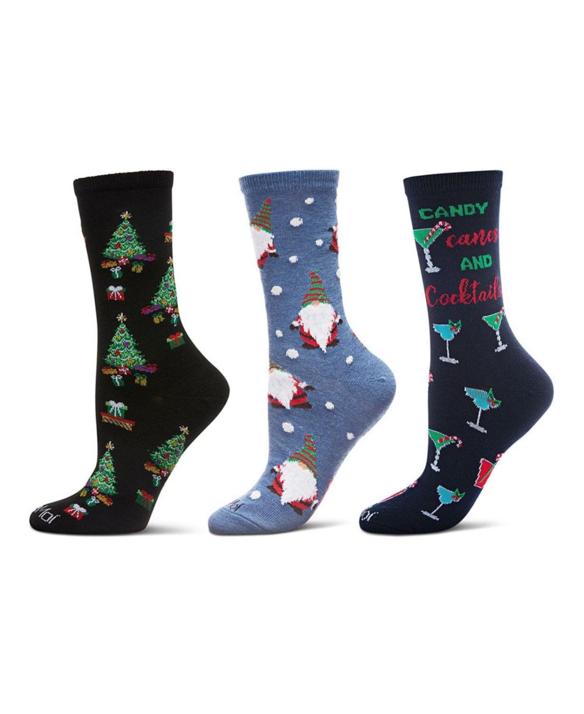 Click here for MeMoi Womens 3 Pair Pack Christmas Holiday Cheer C... prices