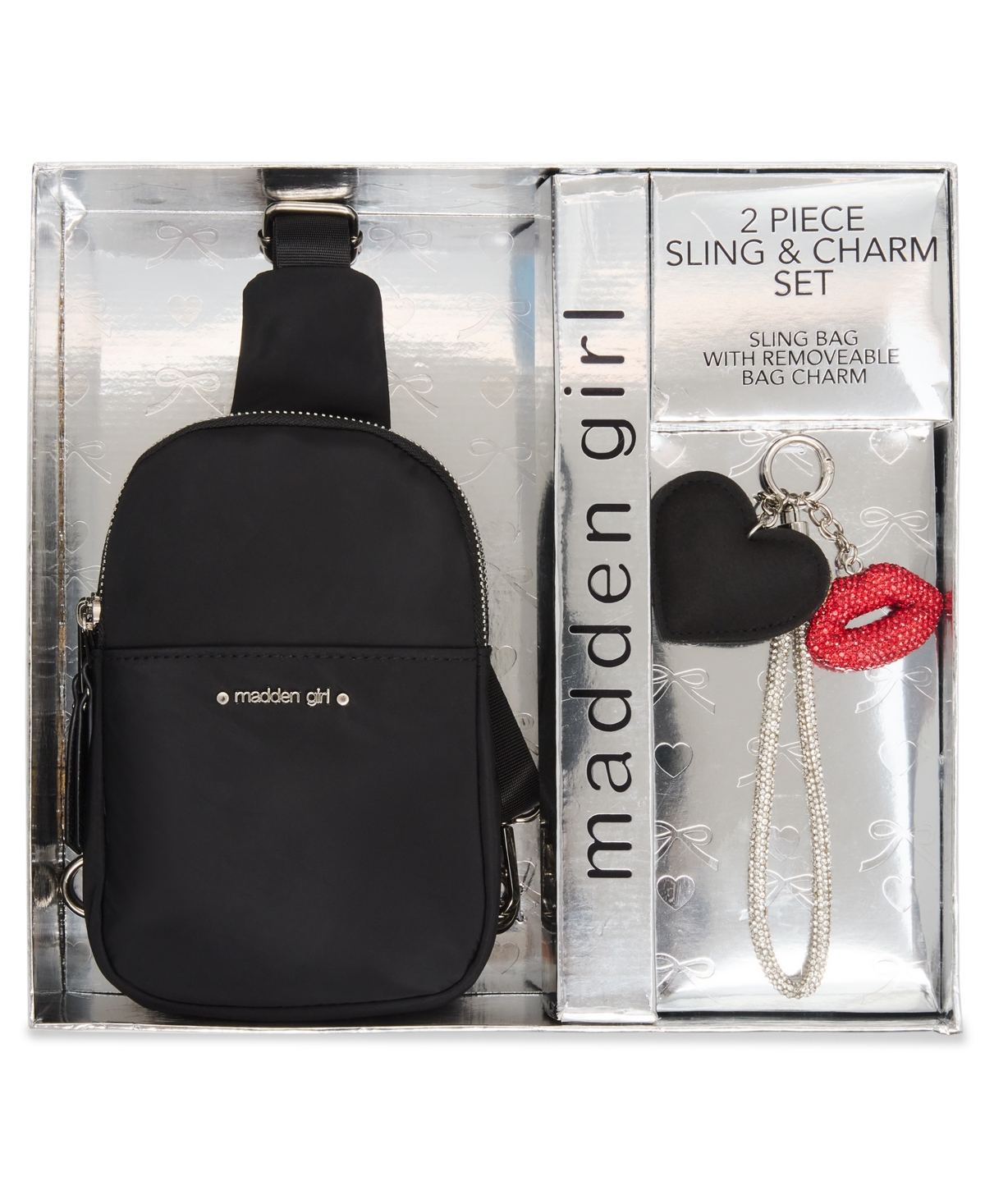 Click here for Madden Girl Brooke Small Sling Crossbody Bag - Bla... prices