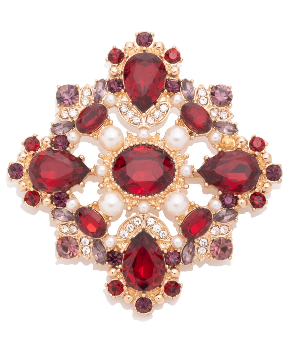 Click here for Marchesa Glass Stone Gold-Tone Holiday Stone Pin -... prices