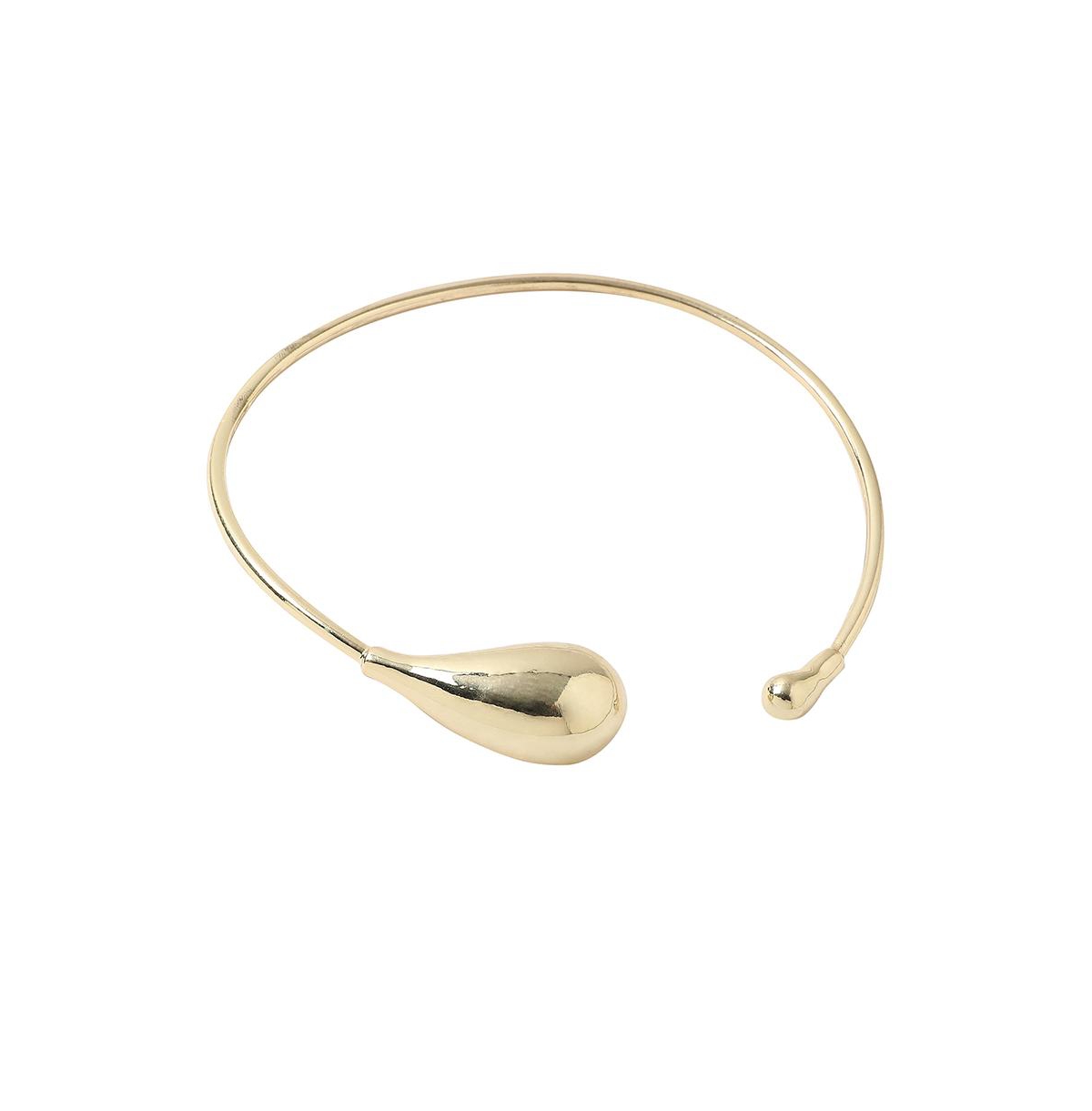 Sohi Womens The Drip Torque Necklace - Gold