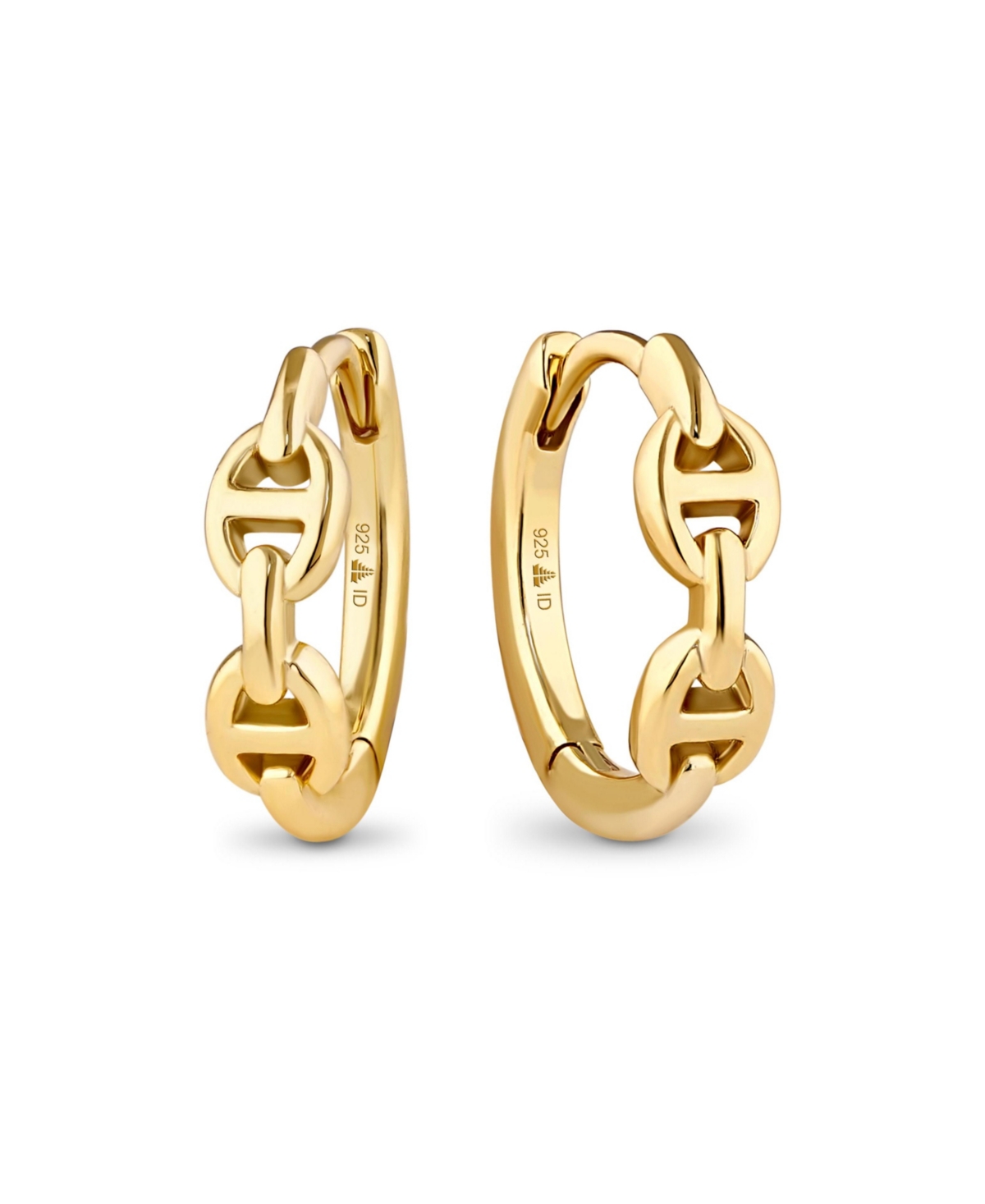 Click here for Devata Mariner Hoop Earrings in Gold Plated Sterli... prices