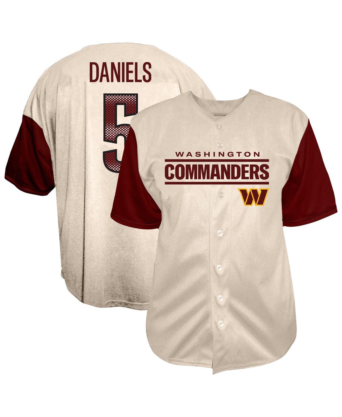 Click here for Fanatics Mens Jayden Daniels Cream Washington Comm... prices