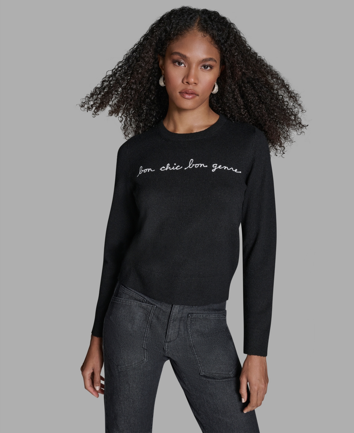 Click here for Bcbg Womens Bon Chic Genre Long Sleeve Sweater - B... prices